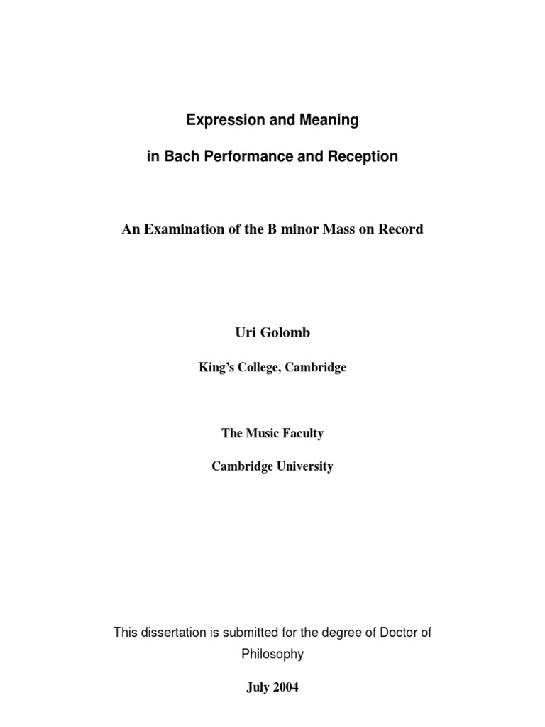 Bach Expression and Meaning | PDF | Aesthetics | Johann Sebastian Bach