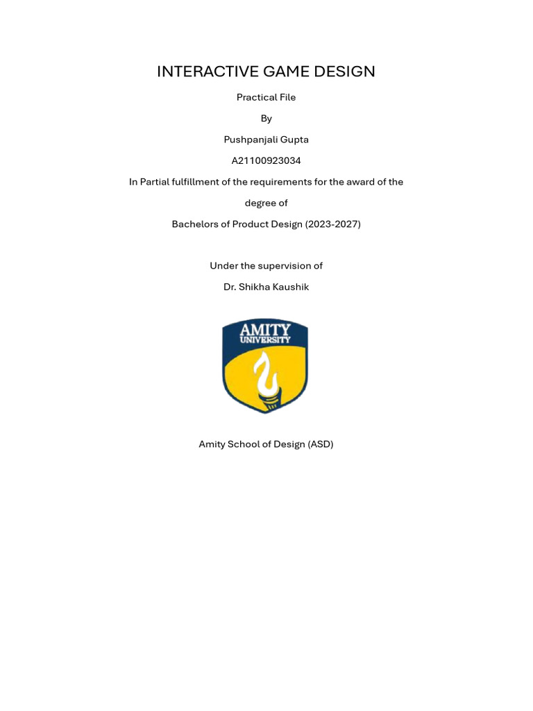 Interactive Game Design Projects | PDF | Scratch (Programming Language ...