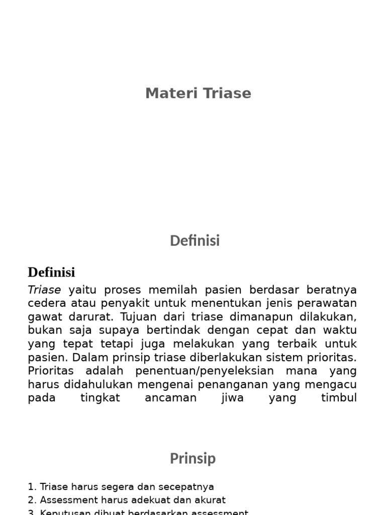 Materi Triase | PDF