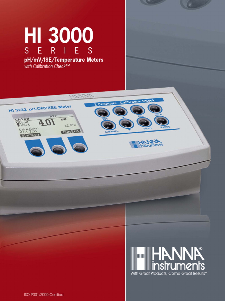 Hanna HI 3220 Brochure | PDF | Ph | Calibration