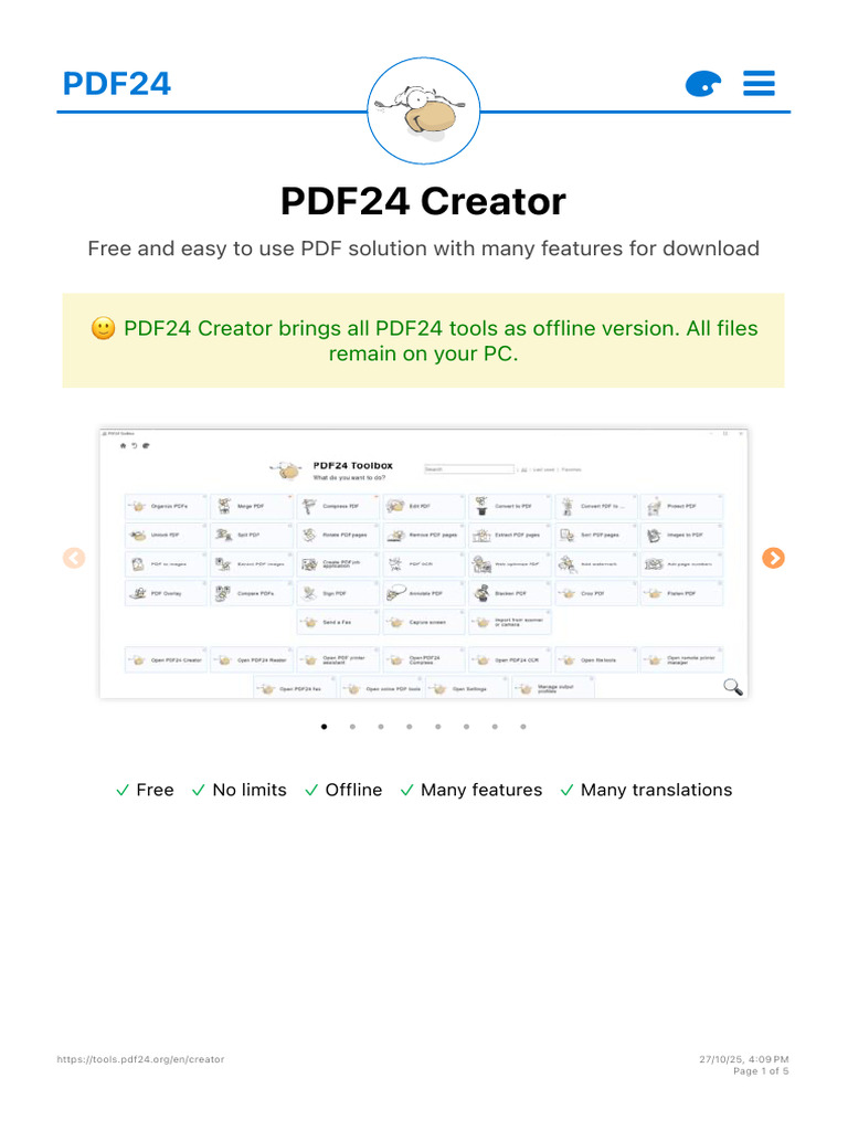 PDF24 Creator - Download - 100% Free - PDF24 | PDF | Digital Technology ...