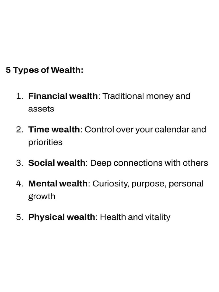 5 Types of Wealth | PDF