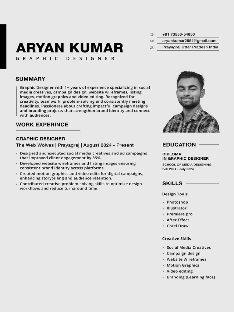 Resume Aryan Kumar | PDF