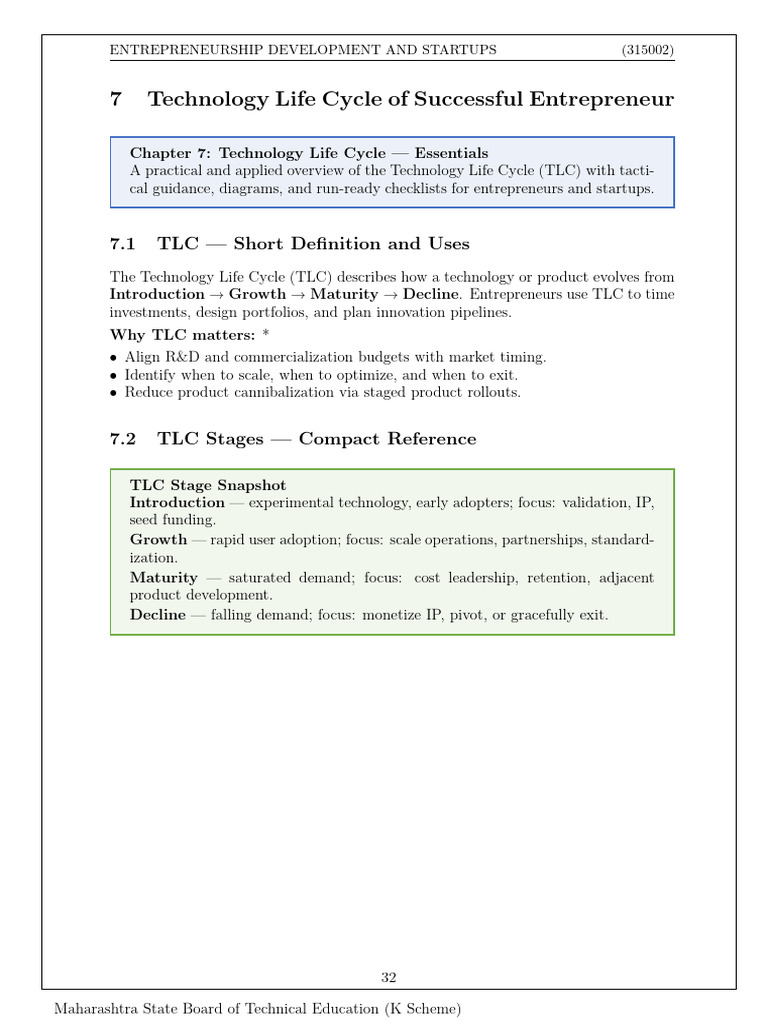 Technology Life Cycle for Entrepreneurs | PDF | Startup Company | Small ...