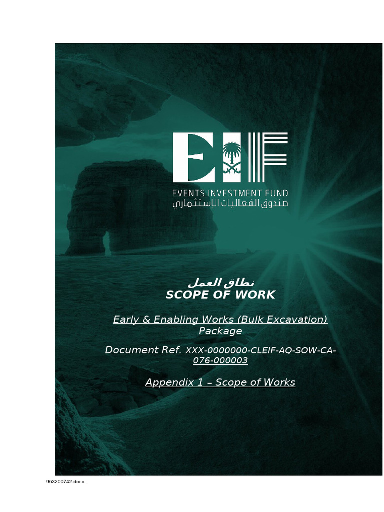 EIF SOW 0003 - Enabling Works (Excavation) EIFRFP2025 DEV 008 | PDF ...
