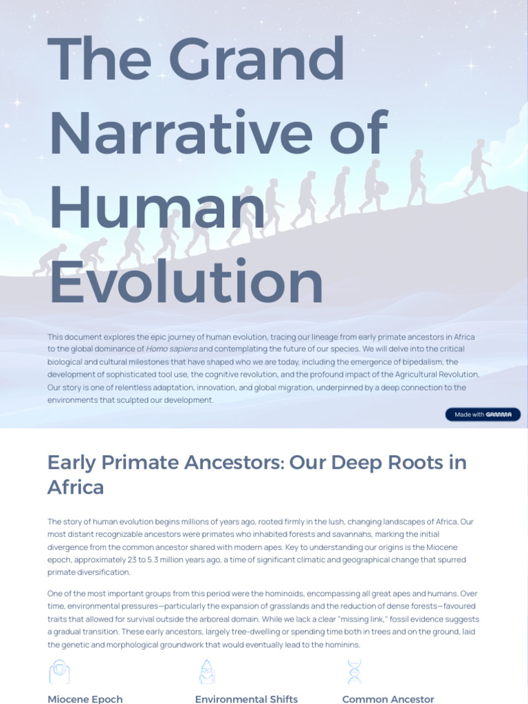 The Grand Narrative of Human Evolution | PDF | Homo | Bipedalism