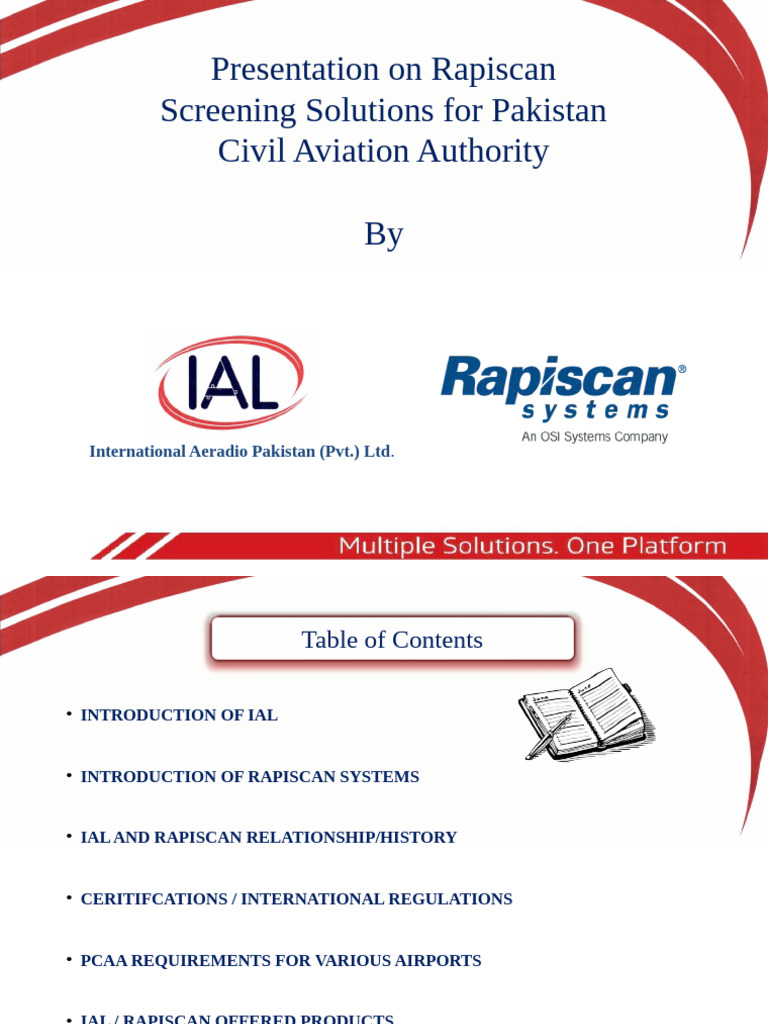 Rapiscan Screening Solutions for PCAA | PDF | Airport Security ...