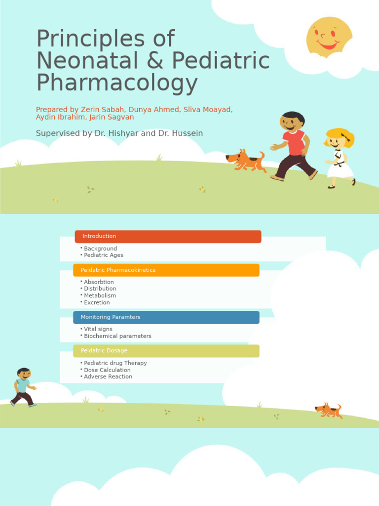Pediatric Pharmacology Principles Guide | PDF | Drug Metabolism ...