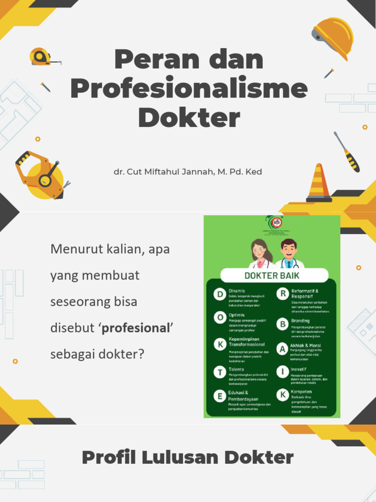 Profesionalisme Dokter: Peran dan Tanggung Jawab | PDF