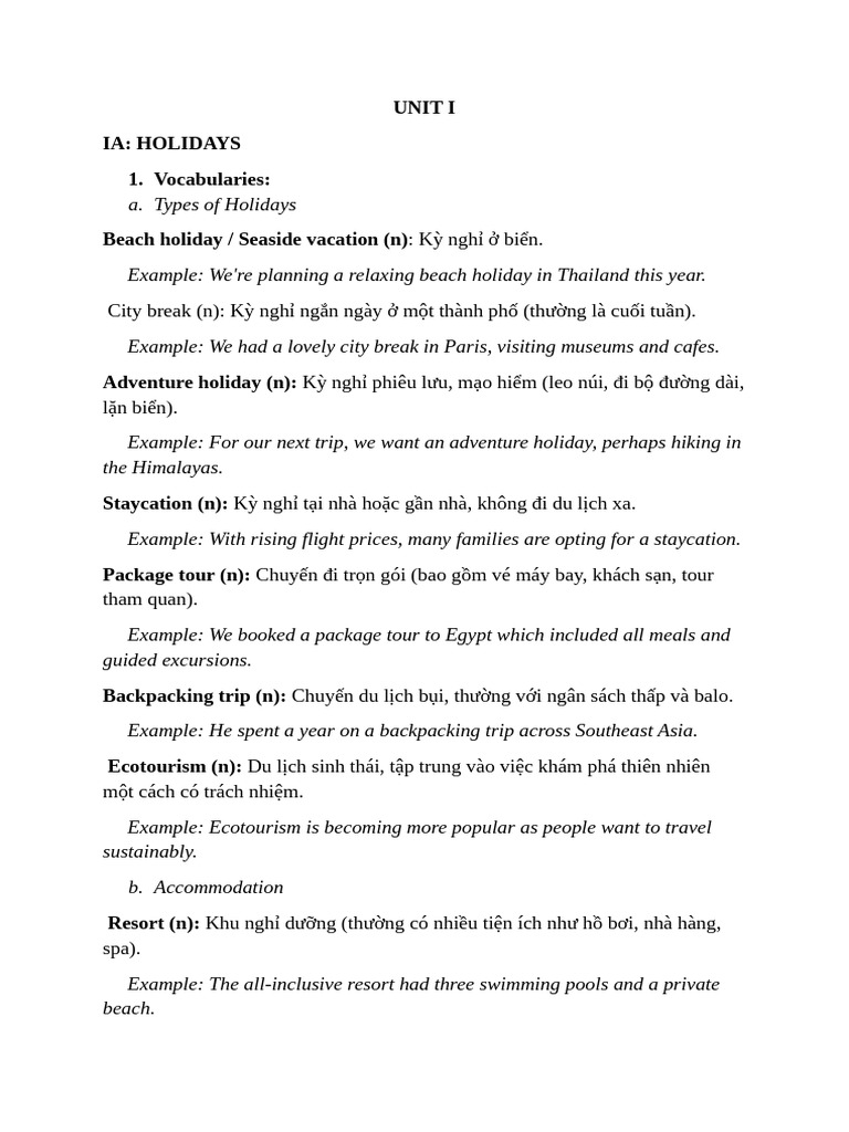 Unit 1 - Vocab | PDF