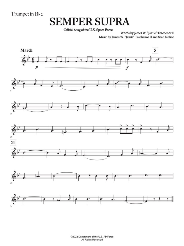 Semper Supra Sheet Music for Trumpet | PDF