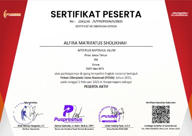 Cert - Ipa - Posn 2025 | PDF