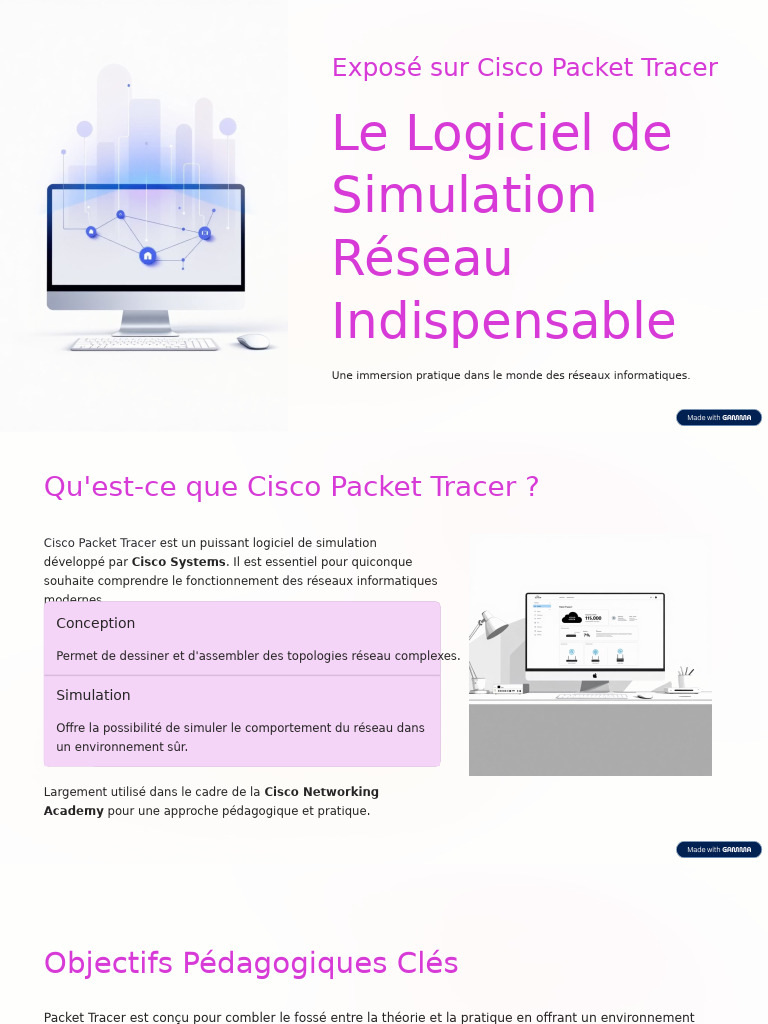 Cisco Packet Tracer : Simulation Réseau Essentielle | PDF | Routeur ...
