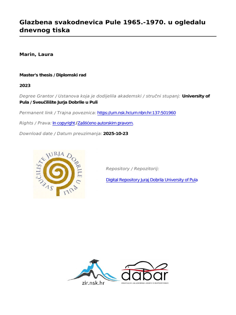 Diplomski Rad Laura Marin | PDF