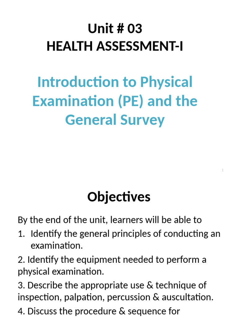 Physical Examination Techniques Guide | PDF | Sound | Body Mass Index