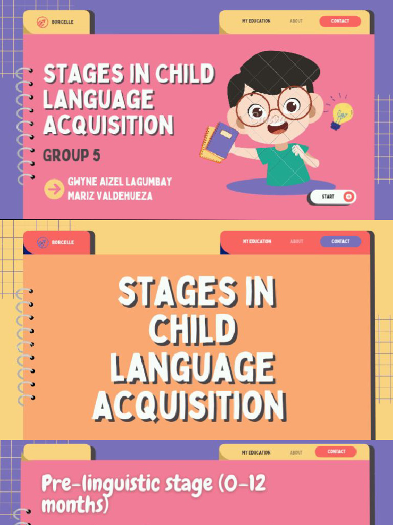 Stages in Child Language Acquisition 095022 | PDF