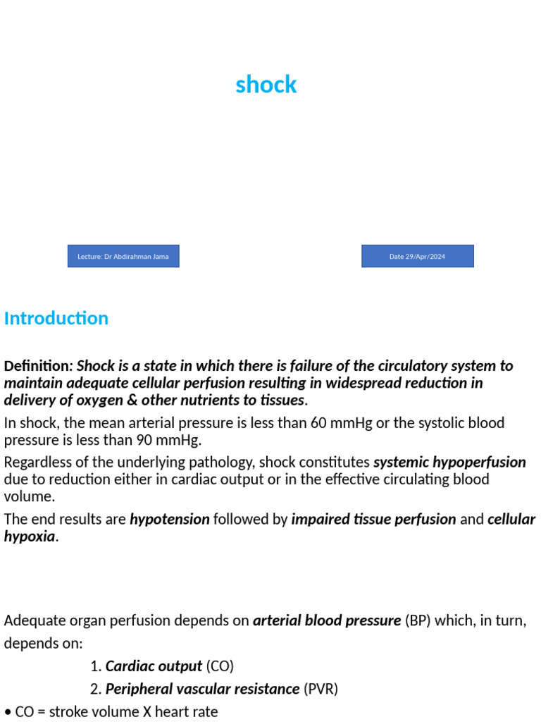 Shock Part 1, The Digestive System and The Respiratory System | PDF ...