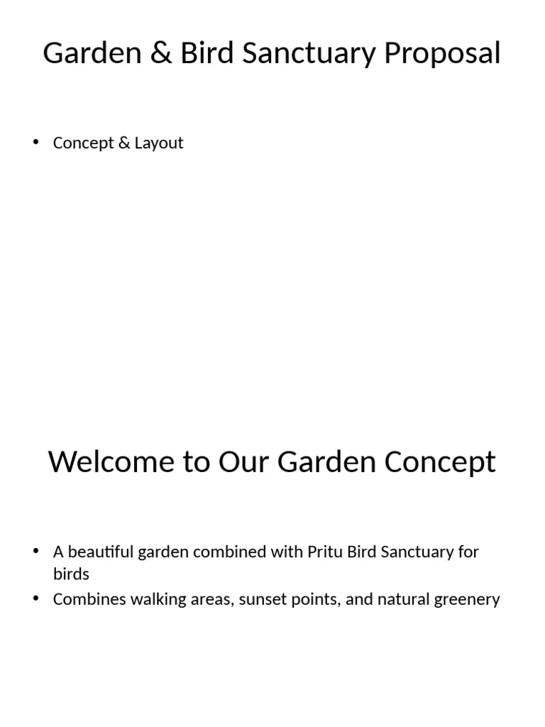 Garden Bird Sanctuary | PDF