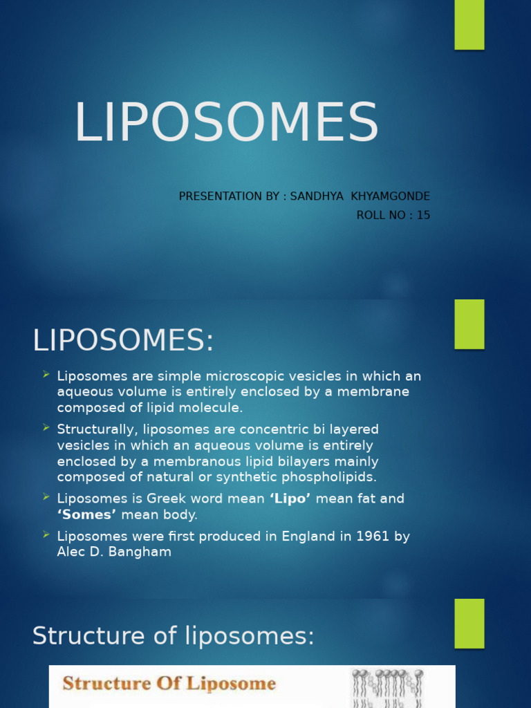 Liposomes 1 | PDF