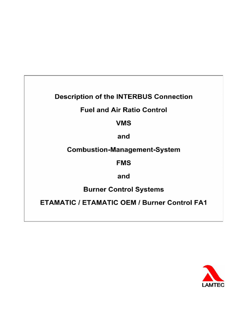 INTERBUS-S Combustion System Manual | PDF | Parameter (Computer ...