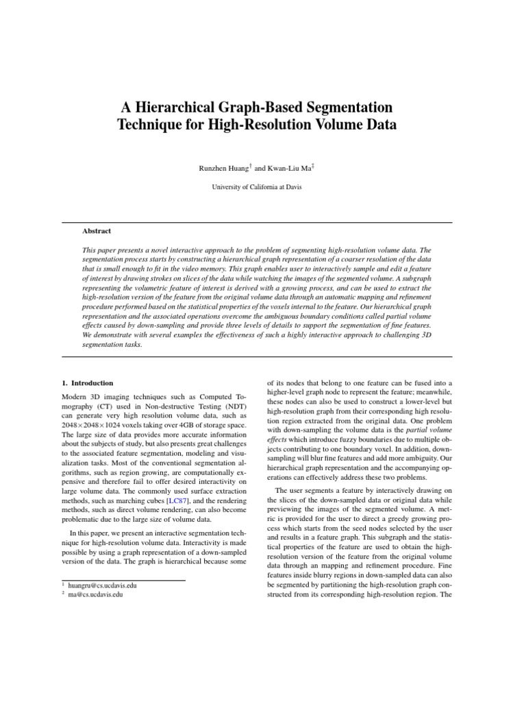 Graph Segmentation Pdf Voxel Image Segmentation