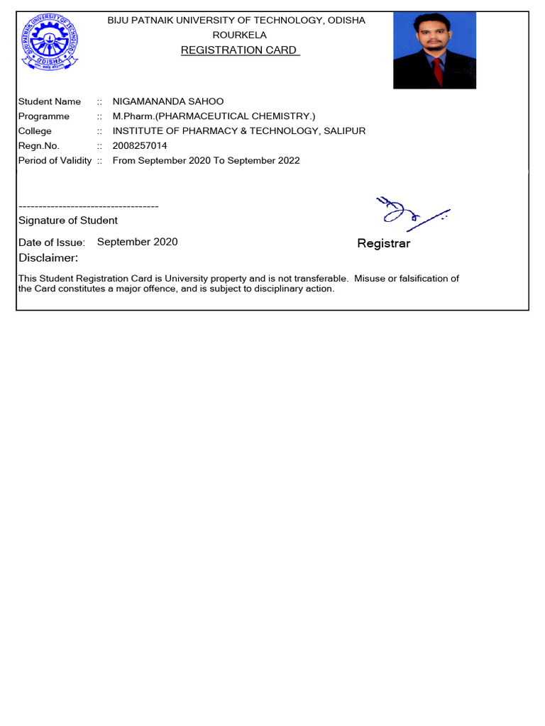Registration Card 2008257014 | PDF