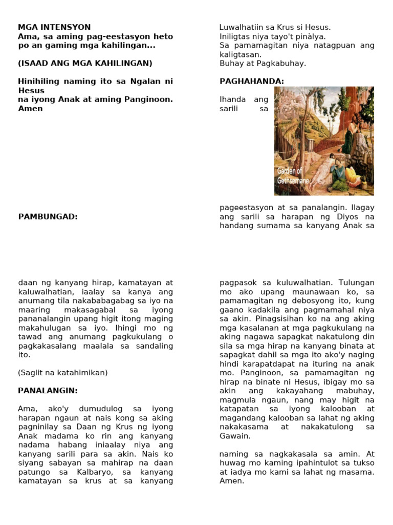 Tagalog Station of The Cross | PDF