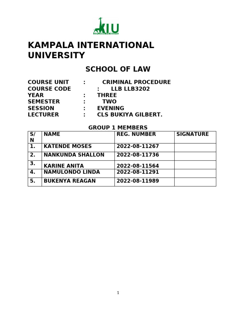 Group One Criminal Procedure 3-2 | PDF | Prosecutor | Court Of Appeal Of Singapore