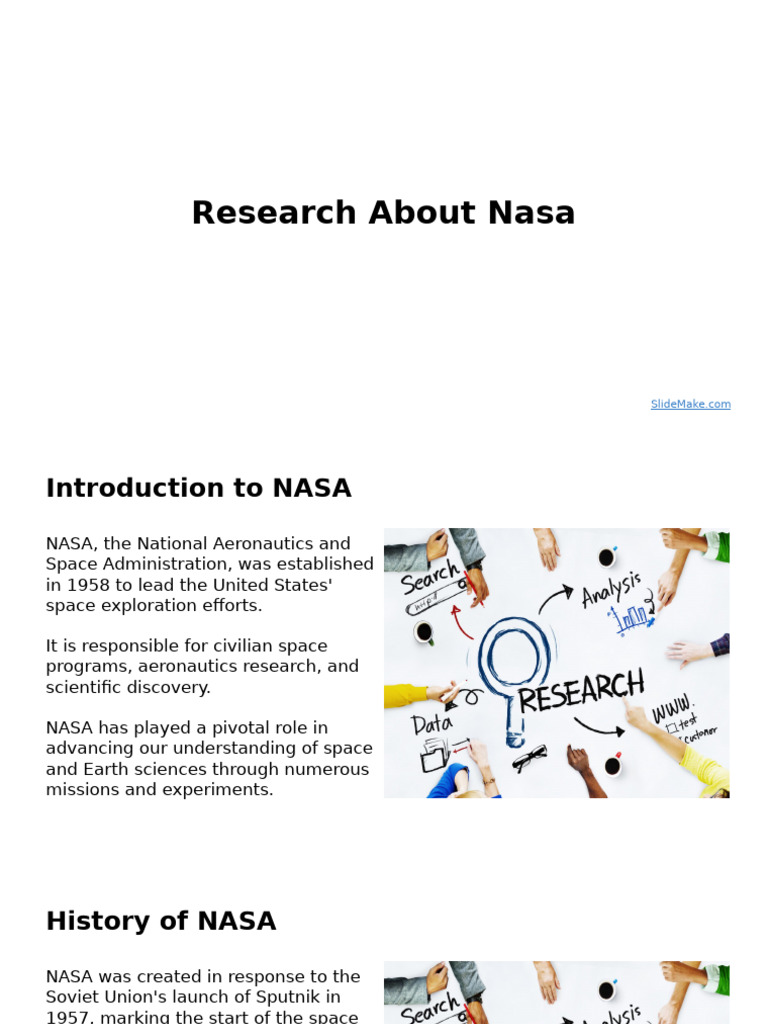 Research About Nasa | PDF | Nasa | Space Exploration