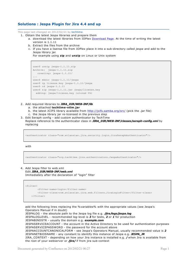 Install Instructions Jira-4.4 | PDF | Zip (File Format) | Library (Computing)