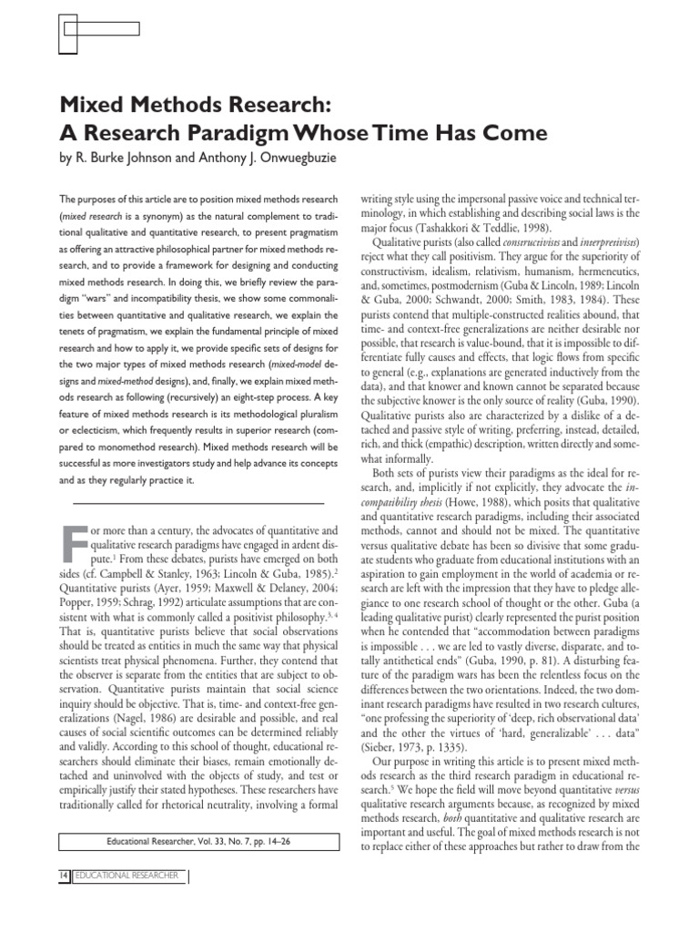 Understanding Mixed Methods Research | PDF | Pragmatism | Methodology