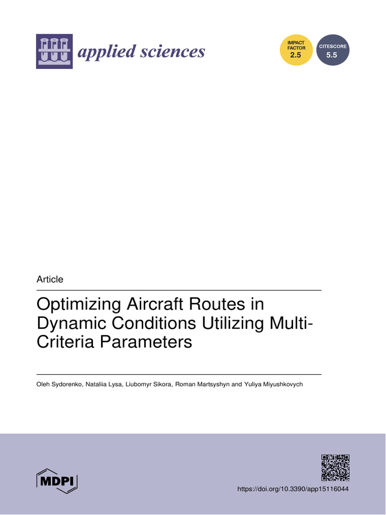 Optimize Aircraft Routes with Multi-Criteria | PDF | Applied ...