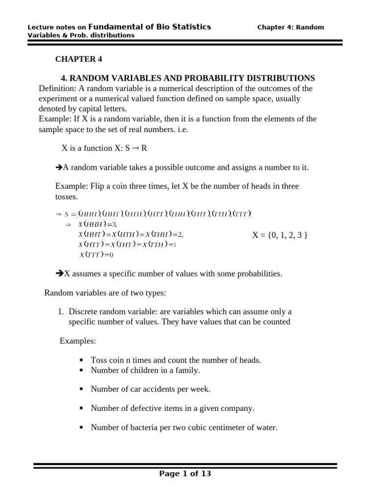 Chapter 4 Probability Distributions | PDF | Probability Distribution ...