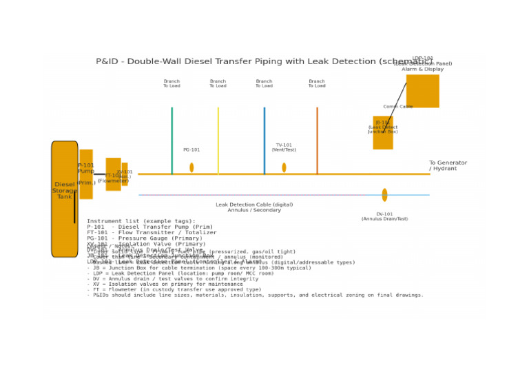 Double Wall Piping Pid | PDF