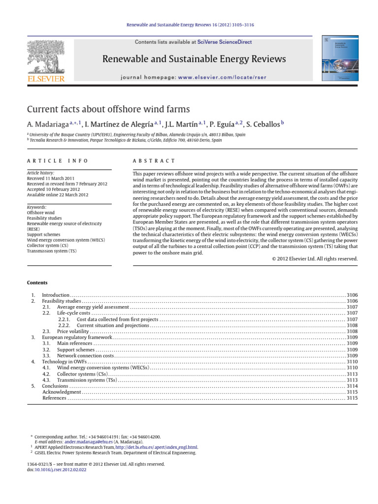 Offshore Wind Farms: Current Insights | PDF | Offshore Wind Power ...