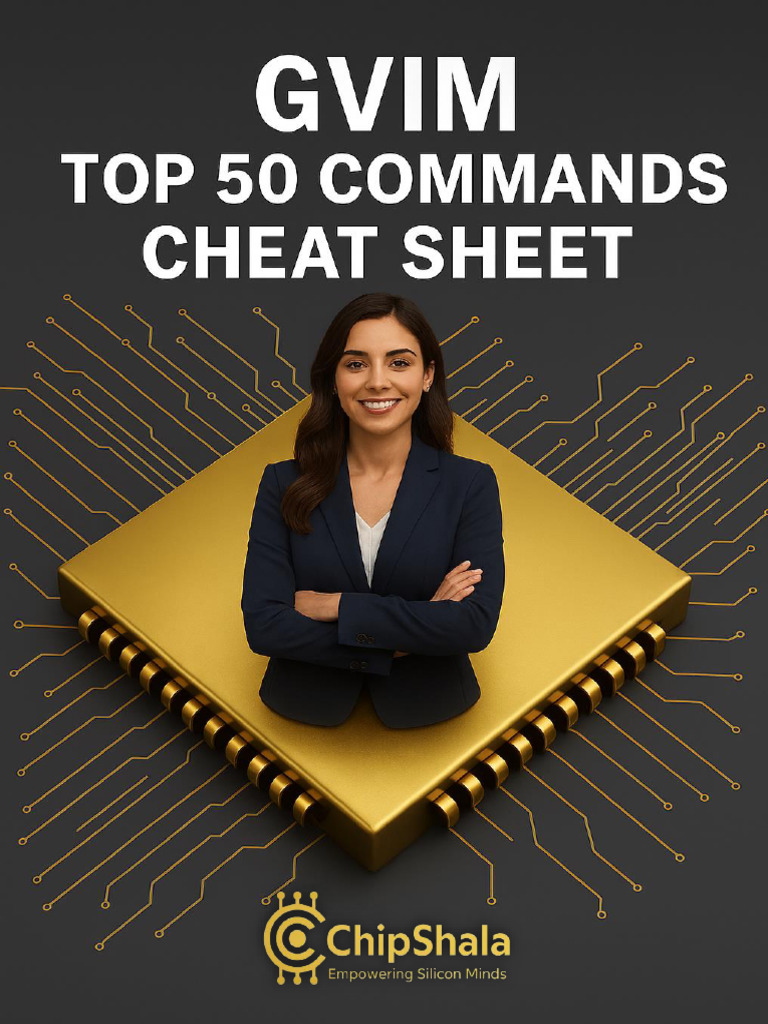 GVim Top50 CheatSheet Powered by Chipshala | PDF
