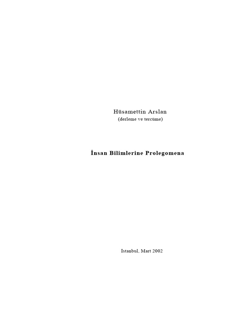 Prolegomena | PDF