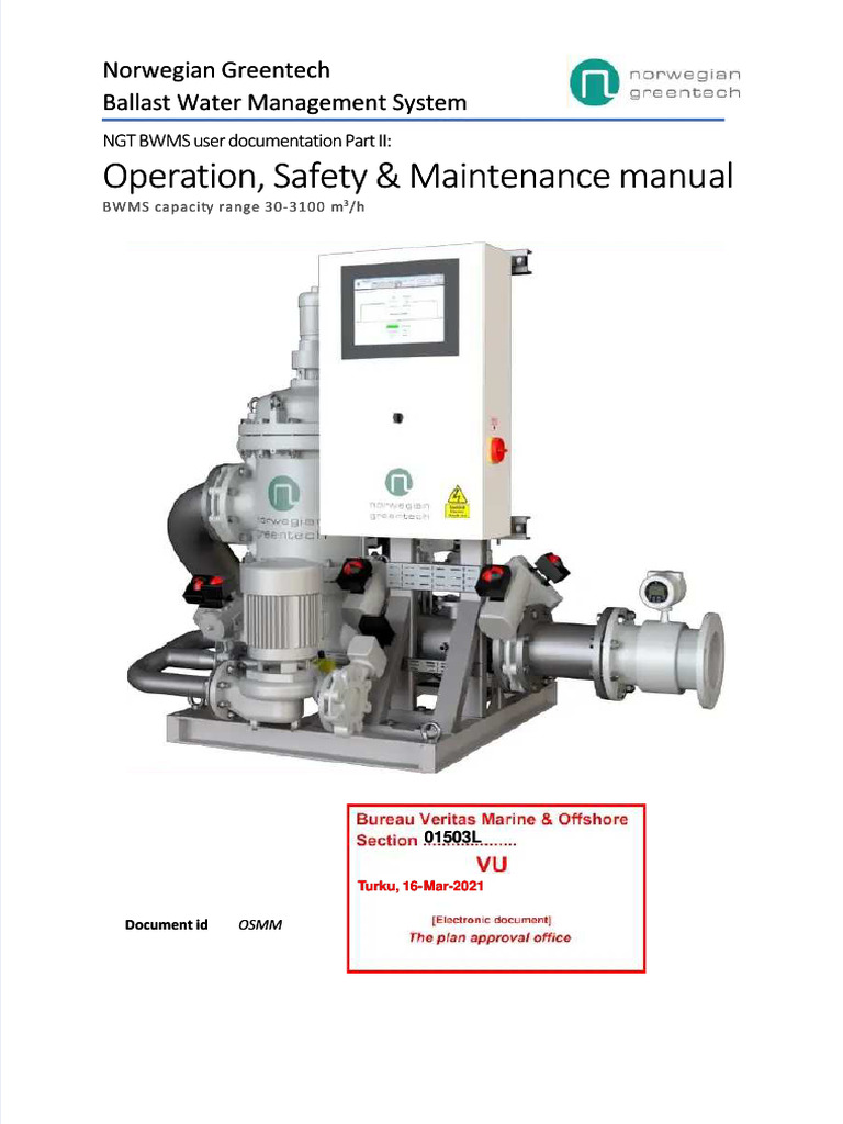 PDF Appendix 2 Bwts Operation Manual BV - Compress | PDF | Sensor | Valve