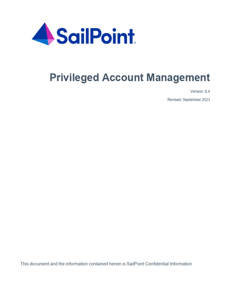 SailPoint PAM Overview and Configuration | PDF | Access Control ...
