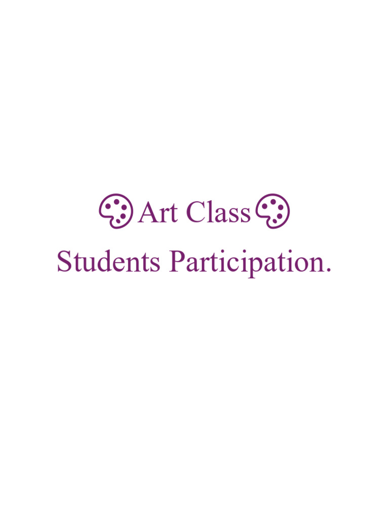 Art Class Student Participation List | PDF