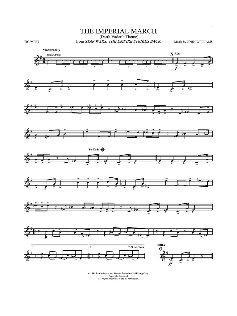 The Imperial March (Darth Vader's Theme) (From Star Wars - The Empire ...