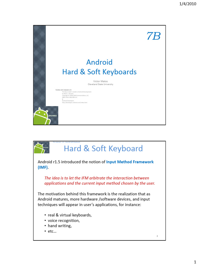 Android Chapter07B Hard Soft Keyboard IMF | PDF | Computer Keyboard ...