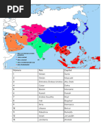Países y capitales de Asia Central | PDF | Viajes y turismo