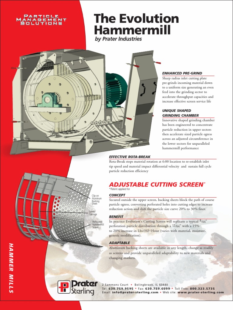 Evolution Hammer Mill | PDF | Mill (Grinding) | Food And Drink