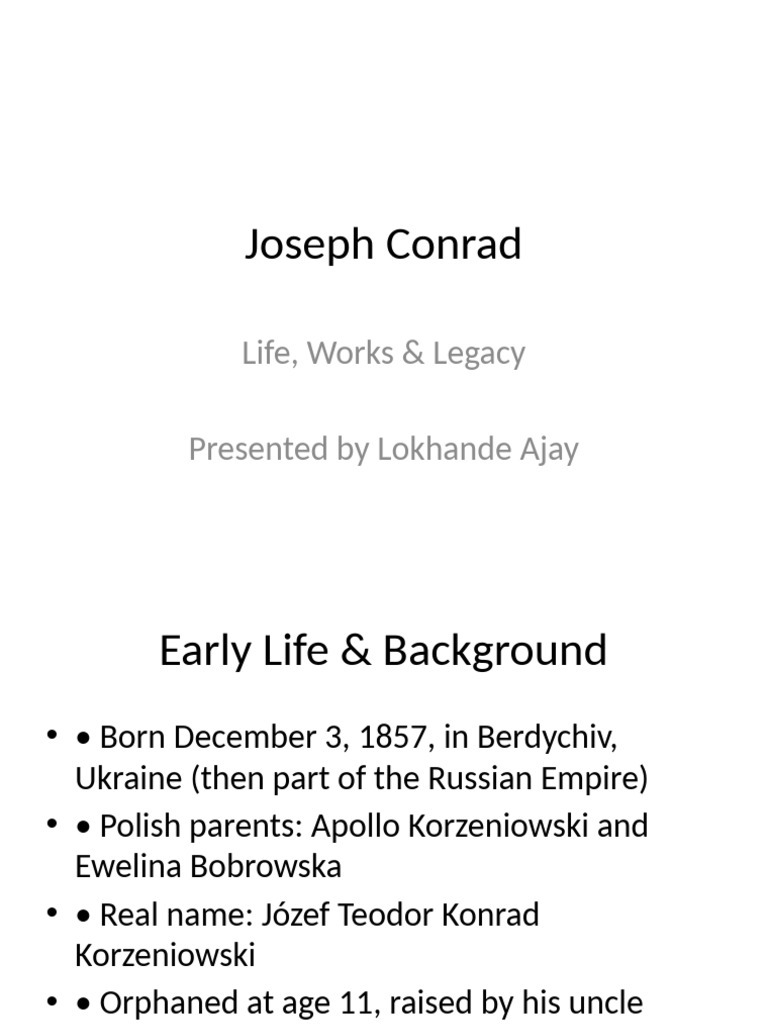 Joseph Conrad: Life and Literary Impact | PDF | Joseph Conrad