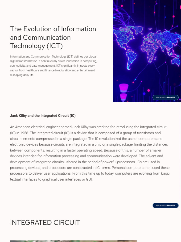 Evolution of ICT and Its Impact | PDF | Integrated Circuit | World Wide Web