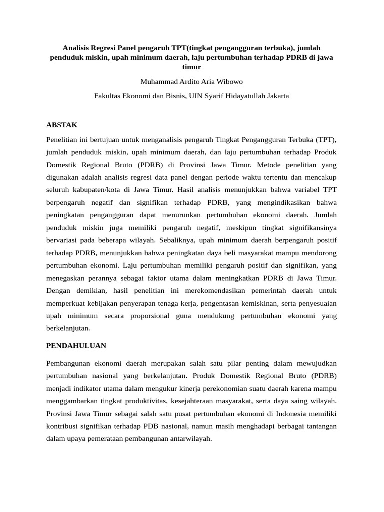 Penjelasan Stata | PDF