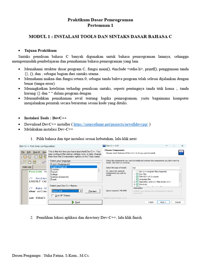 Bc6da Praktikum Dasar Pemrograman (2) | PDF