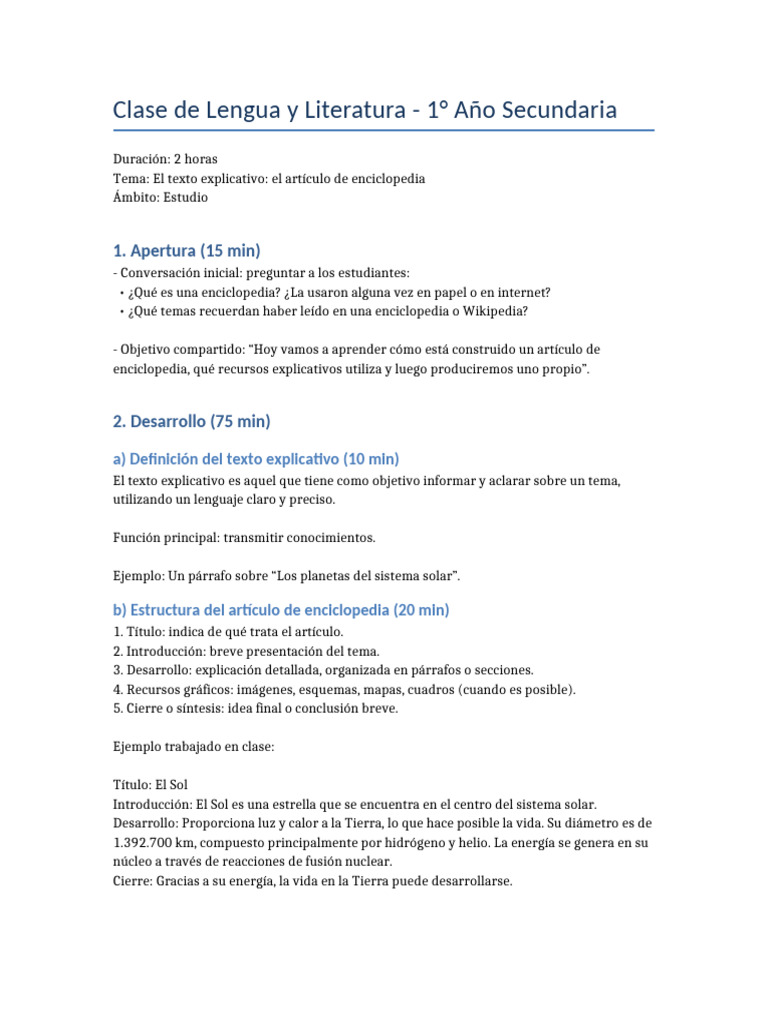 Clase_Texto_Explicativo_1ro | PDF | Volcán | Dom