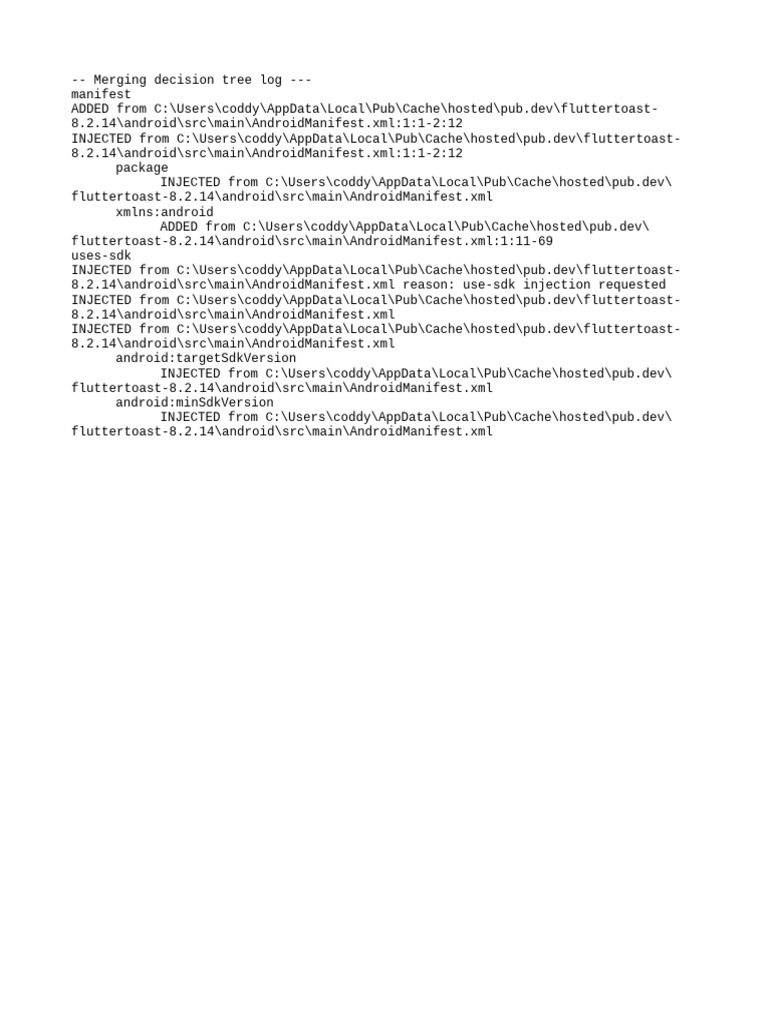 Manifest Merger Debug Report | PDF